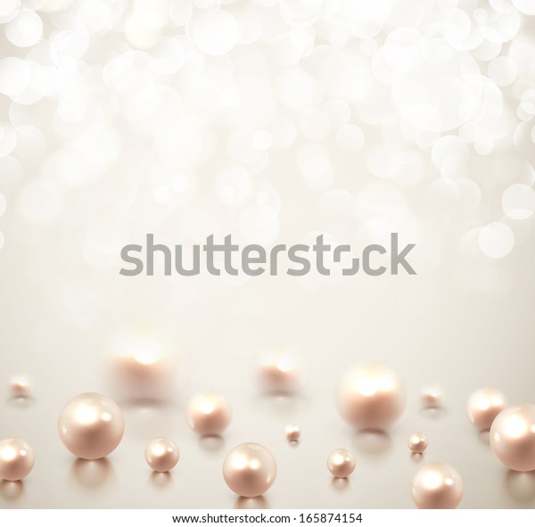 Fondo con perlas. Ilustración contiene efectos: vector de stock (libre ...
