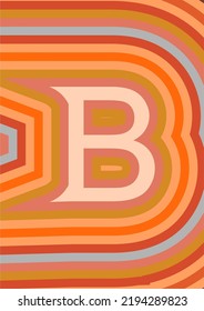 Background Picture Letter B Orange Tone Stock Vector (Royalty Free ...
