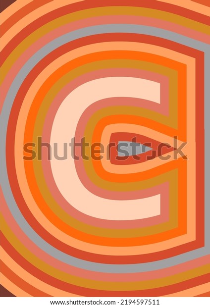 Background Picture Letter C Orange Tone Stock Vector (Royalty Free ...