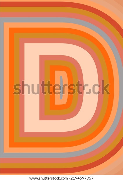 Background Picture Letter D Orange Tone Stock Vector (Royalty Free ...