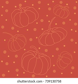 Background Pumpkins Halloween Wrapper Orange Stock Vector (Royalty Free ...