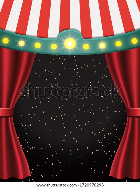 Background Red Curtain Circus Tent Design Stock Vector (Royalty Free ...