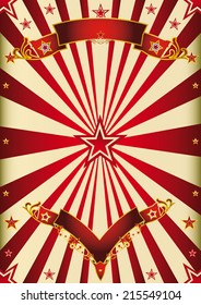 Red Vintage Circus Background Poster Stock Vector (Royalty Free) 170908247