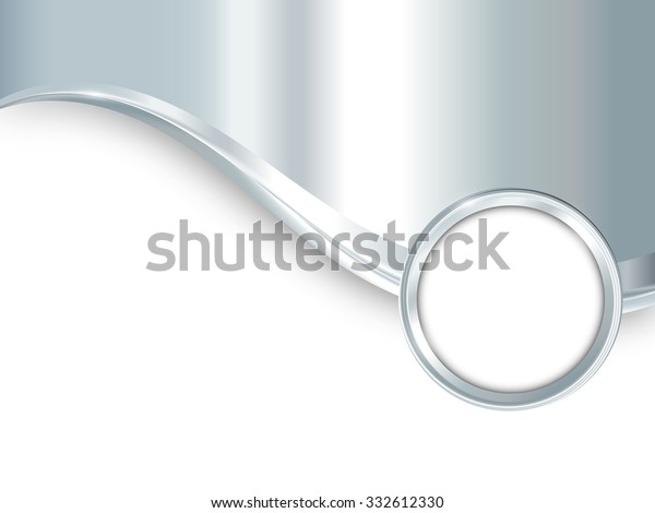 Background Silver Metal Strip Round Frame Stock Vector (Royalty Free ...