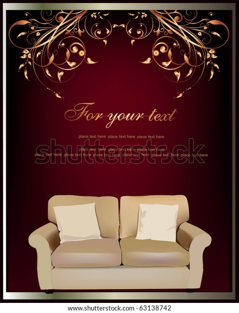 Background Sofa Space Your Text Stock Vector (Royalty Free) 63138742 ...