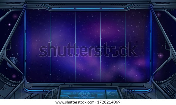 Background Space Slot Game Vector Illustration Stock Vector (Royalty ...