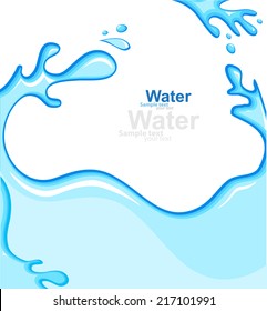 Water Frame Vector Illustration Stock Vector (Royalty Free) 116481946 ...