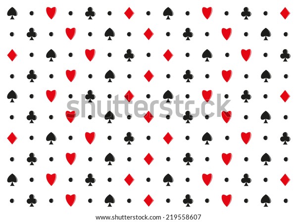 Background Symbols Playing Cards Red Black Stock Vector (Royalty Free ...