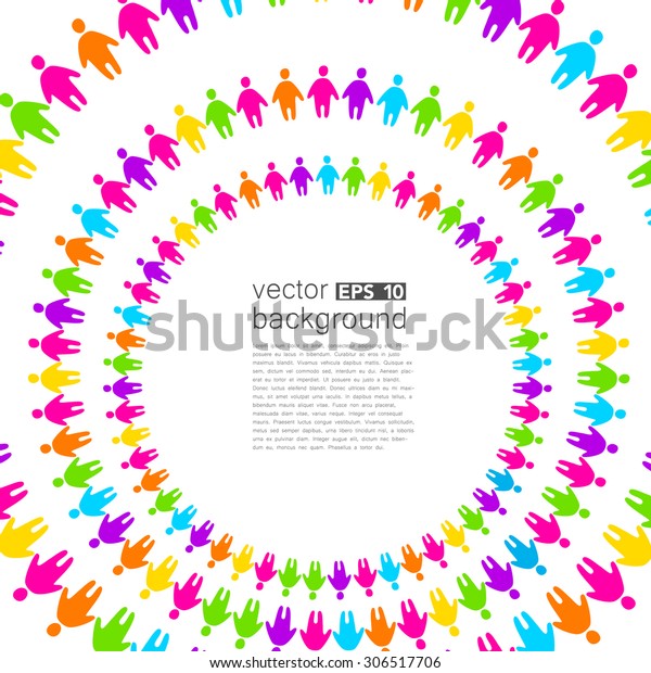 Background Template Colorful People Design Template Stock Vector ...