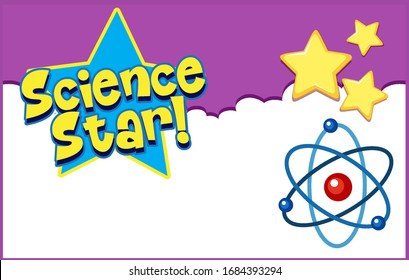 Background Template Design Word Science Star Stock Vector (Royalty Free ...