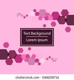 Background Template Pink Hexagon Shapes Illustration Stock Vector ...