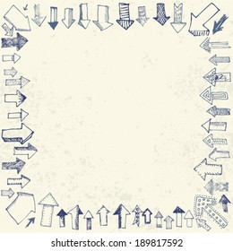 Background Text Arrows Pointing Middle Stock Vector (Royalty Free ...