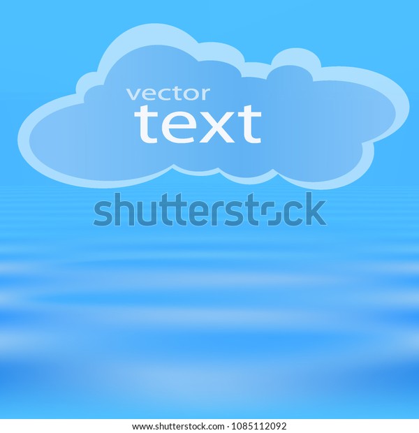 Background Text On Blue Water Clouds Stock Vector (Royalty Free ...