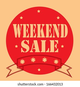 Vektor Stok Background Text Weekend Salevector Illustration (Tanpa ...