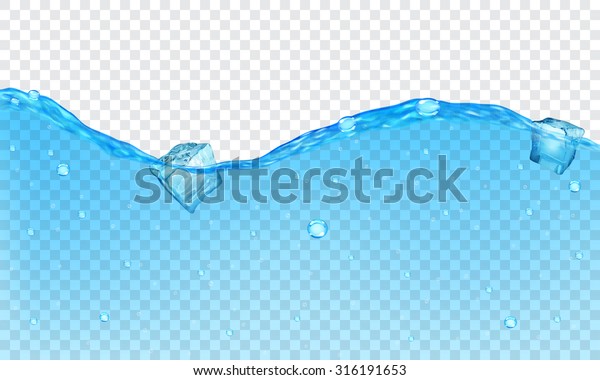 Background Transparent Water Bubbles Floating Ice Stock Vector (Royalty ...