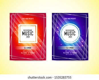 Background Vector Abstract Music Party Template Stock Vector (Royalty ...