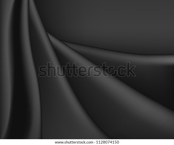 Background Vector Black Satin Fabric Stock Vector (Royalty Free ...