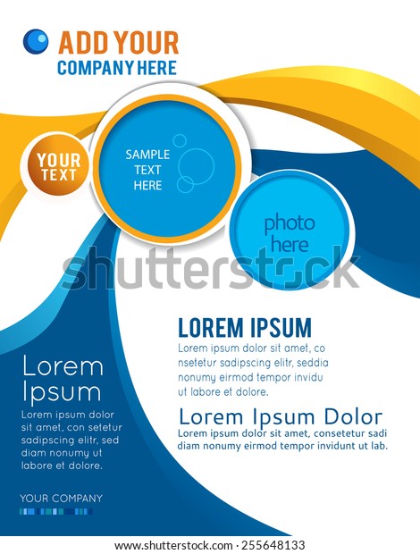 Background Wave Brochure Design Flyer Stock Vector (Royalty Free ...