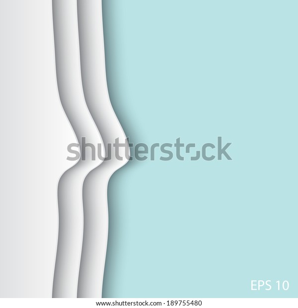 Background White Paper Profile Realistic Shadows Stock Vector (Royalty ...