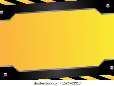 Background Yellow Under Construction Realistic Sign Stock Vector ...