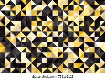 Backgrounds Geometric Patterns Black Gold Stock Vector (Royalty Free ...