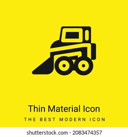 Backhoe Minimal Bright Yellow Material Icon Stock Vector (Royalty Free ...
