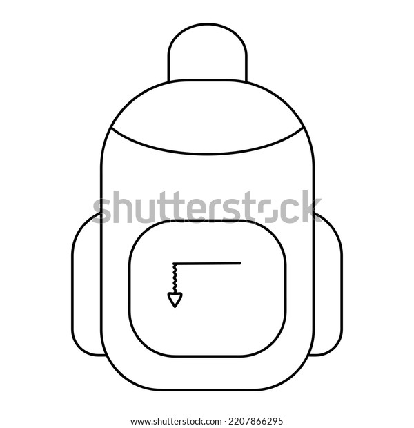 Backpack School Textbooks Sketch Satchel Pocket Stock Vector (Royalty ...