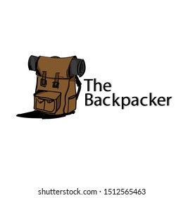 Backpacker Brown Adventure Vektor Stock Vector (Royalty Free ...