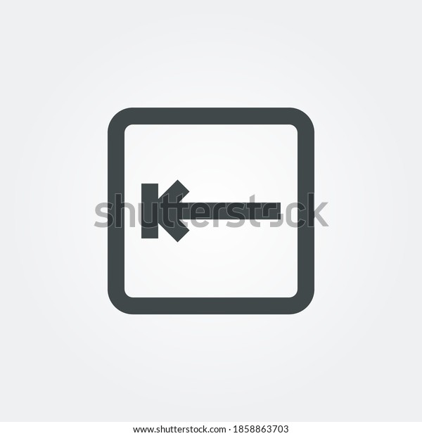 Backspace Icon Symbol Isolated On White Stock Vector (Royalty Free ...