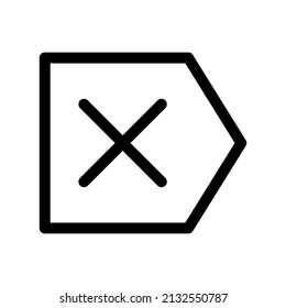 Backspace Icon Vector Symbol Design Illustration Stock Vector (Royalty ...