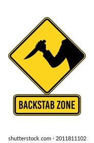 Backstab Zone Humorous Funny Road Traffic Stock Vector (Royalty Free) 2011811102 | Shutterstock