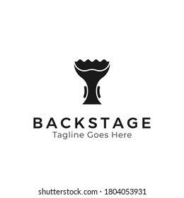 Backstage Logo Design Concept Minimalist Vector Stock Vector (Royalty ...