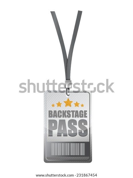 Backstage Pass Illustration Design Over White Stock Vector Royalty Free 231867454 Shutterstock