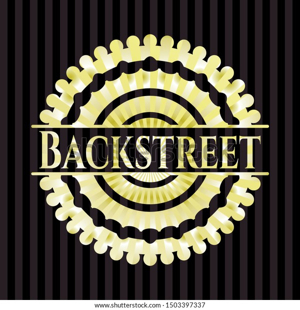 Backstreet Gold Emblem Badge Vector Illustration Stock Vector (Royalty ...
