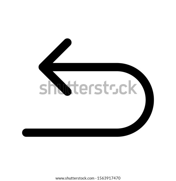Backward Icon Arrow Turn Back Pointing: เวกเตอร์สต็อก (ปลอดค่าลิขสิทธิ์ ...