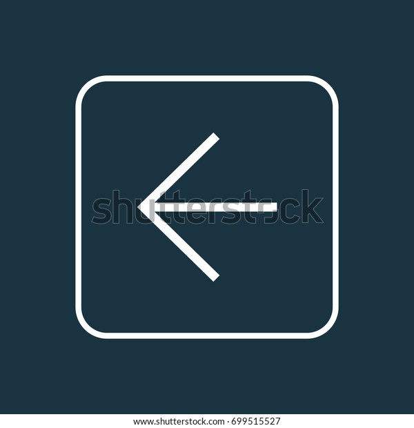 Backward Outline Symbol Premium Quality Isolated: vector de stock ...