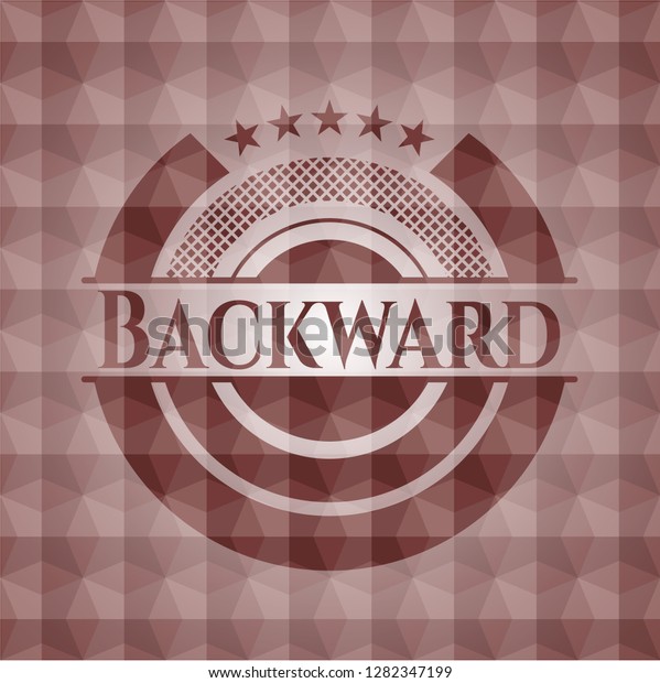 Backward Red Seamless Geometric Emblem Stock Vector (Royalty Free ...