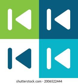 Backward Track Flat Four Color Minimal Stock Vector (Royalty Free ...