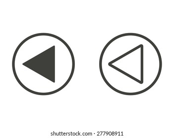 Backward Vector Icons Black On White Stock Vector (Royalty Free ...