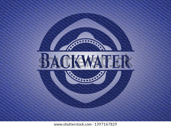 Backwater Badge Jean Texture Vector Illustration Stock Vector (Royalty ...