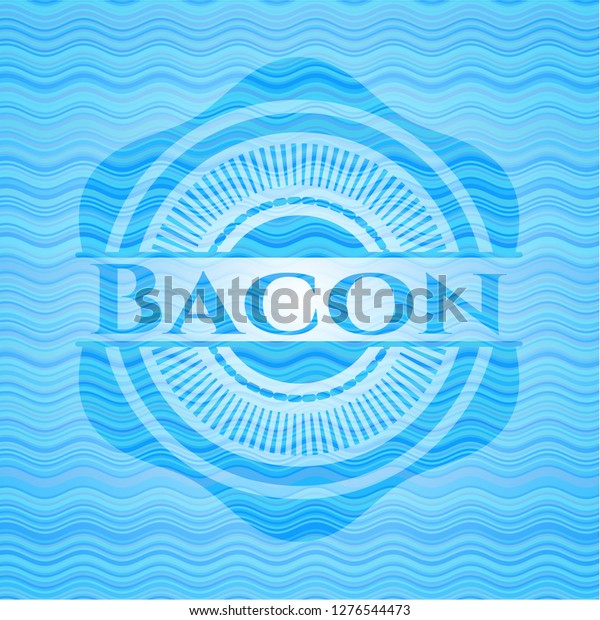 Bacon Light Blue Water Style Emblem Stock Vector (Royalty Free ...