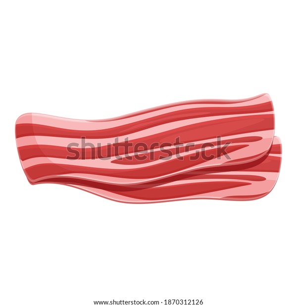 Bacon Meet Icon Cartoon Bacon Meet Stock Vector (Royalty Free ...