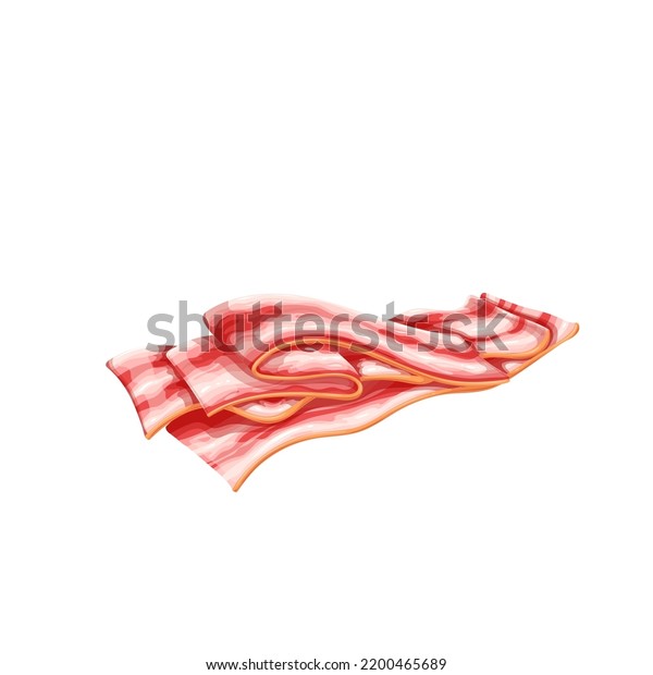Bacon Pieces Vector Illustration Cartoon Isolated Stock Vector (Royalty ...