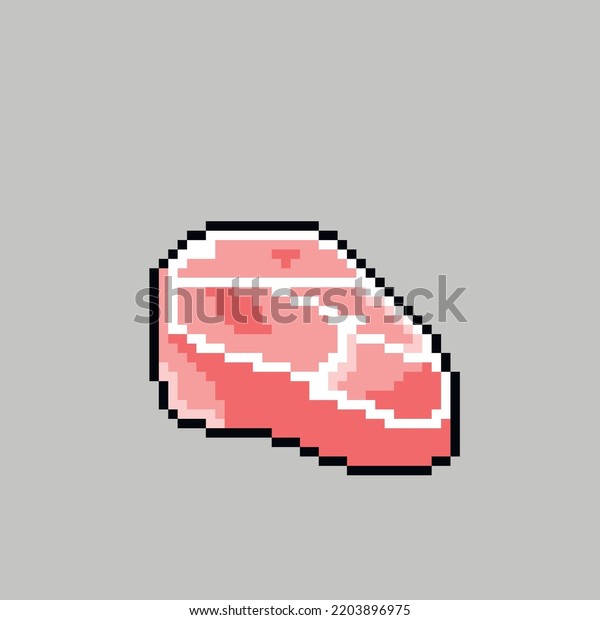 Bacon Vector Illustration Pixel Art Stock Vector (Royalty Free ...