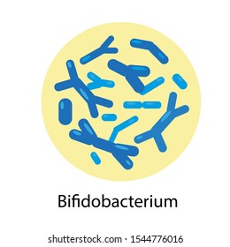 Bacteria Bifidobacterium Icon Isolated On White Stock Vector (Royalty ...