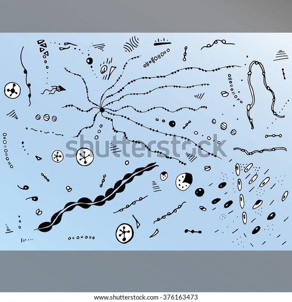 Bacteria Cells Line Art Virus Cartoon Stock Vector (Royalty Free ...