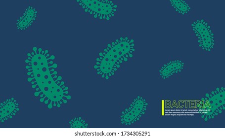 Bacteria Cells Medical Background Flat Design Stock Vector (Royalty ...