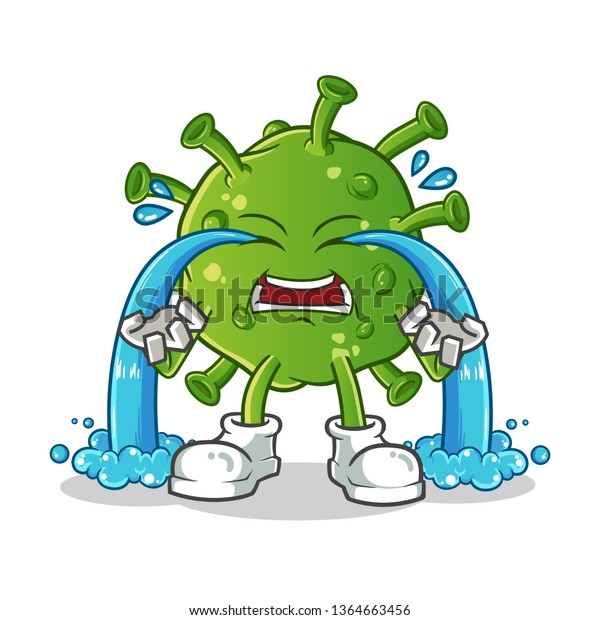 Bacteria Cry Mascot Vector Cartoon Illustration Stock Vector (Royalty ...