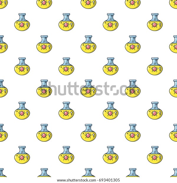 Bacteria Flask Pattern Cartoon Style Seamless Stock Vector (Royalty ...