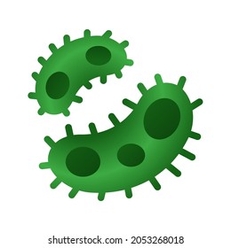 Bacteria Icon Isolated On White Background Stock Vector (Royalty Free ...